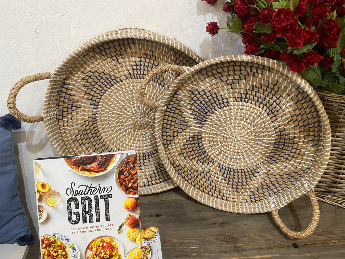 Shallow Wicker Basket | Lake And Laurel Company